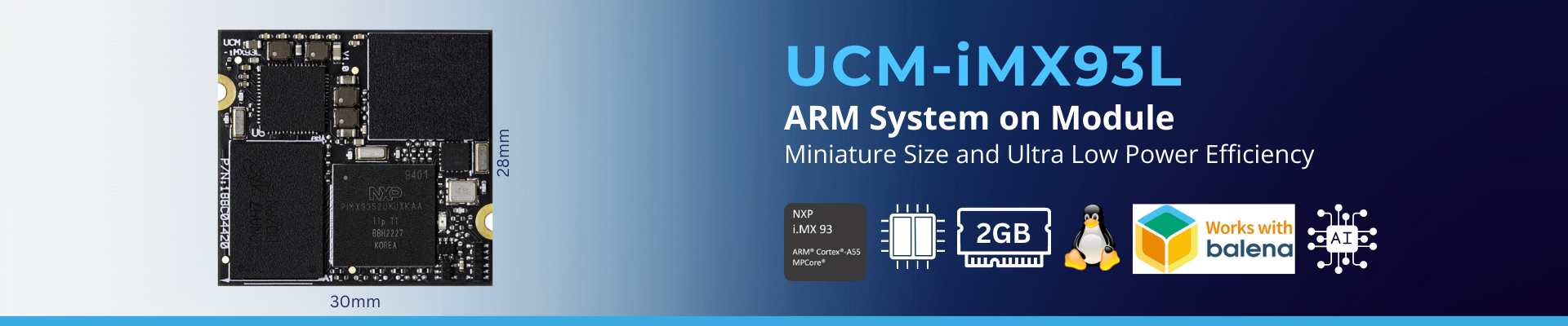 UCM-iMX93L: NXP i.MX93 SOM | Anders Electronics